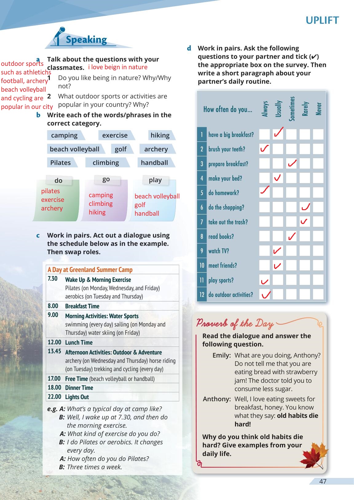 Sınıf İngilizce Uplift Ders Kitabı 4. Ünite Cevapları Meb Yayınları Sayfa 46 47 48 49 50 51 52 53