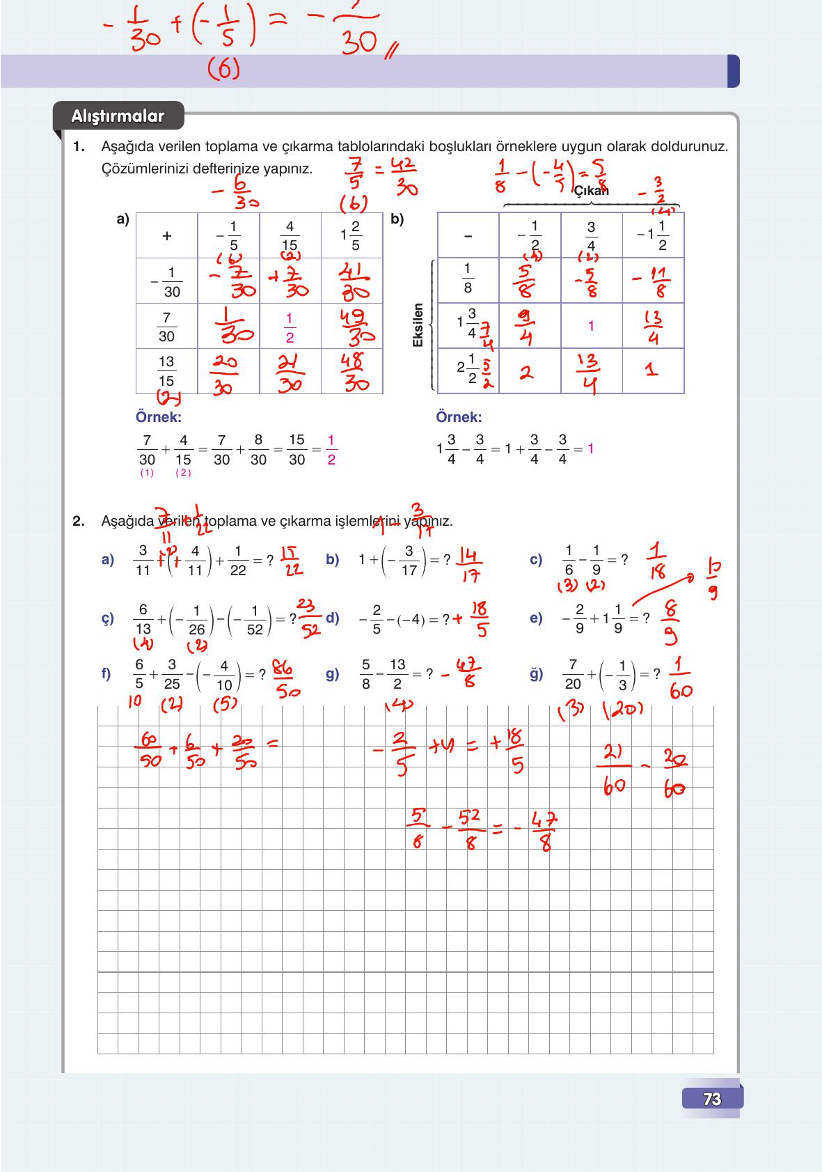 7. Sınıf Edat Yayınları Matematik Ders Kitabı Sayfa 73 Cevapları - ingilizceciyiz.com