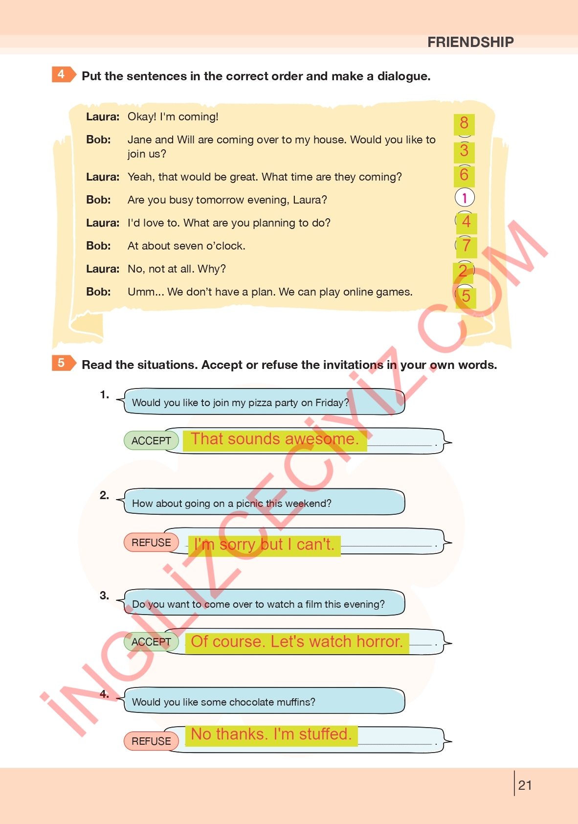 8. Sınıf İngilizce Kitabı Bilim ve Kültür Yayınları Sayfa 10, 11, 12, 13, 14, 15, 16, 17, 18, 19 ...